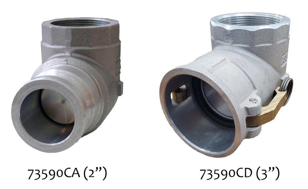 90 Degree Check Valve, Male QD Adaptor, Female Threaded Inlet ...